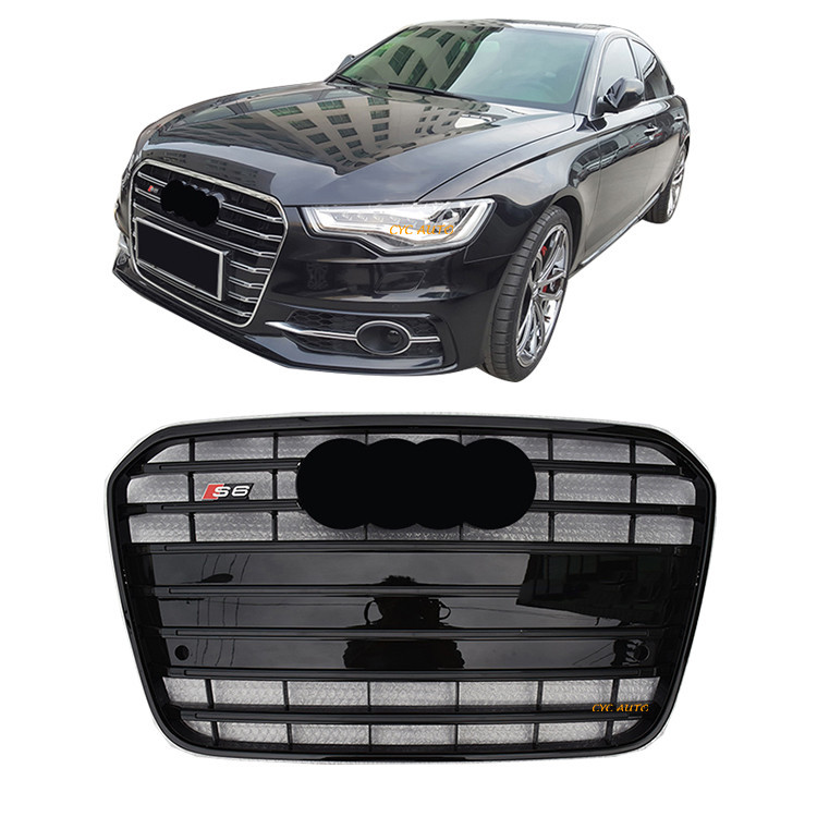 A6 upgrade S6 style front grille for Audi A6 C7 radiator front bumper ...