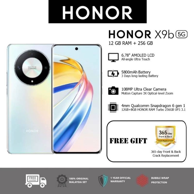 💥 (DS88)HONOR X9B 5G smartphone (128GB+8GB RAM+256GB ROM ) | Shopee Malaysia