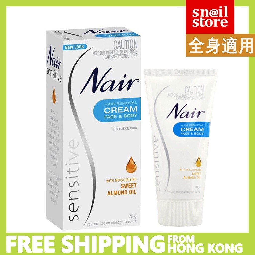 Nair Sensitive Hair Removal Cream (face & body) 75g敏感脫毛膏（面部和身體適用）75g ...