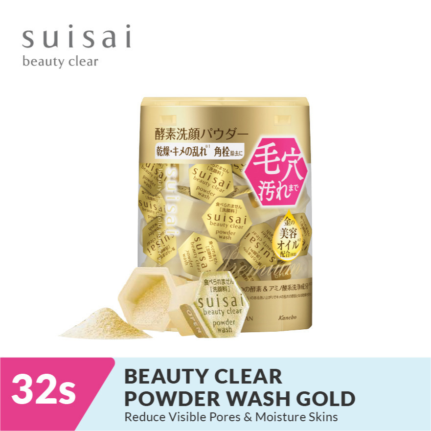 suisai Beauty Clear Gold Powder Wash Reduce Visible Pores & Moisture Skin (32's) [Exp: August ...
