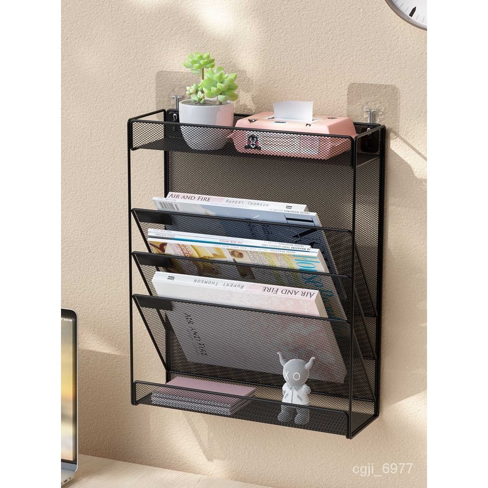 Get gifts/HY-6/X1AW Wall-Mounted Storage Rack Desktop Document Rack ...