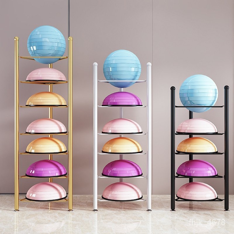 HY-6/Multi-Layer Wave Velocity Ball Storage Shelf Gym Rack Yoga Ball ...