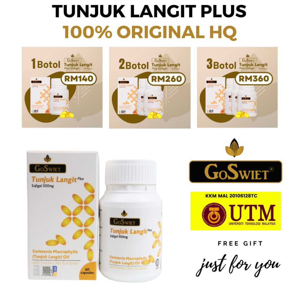 [100% ORIGINAL] GO SWIET KAPSUL TUNJUK LANGIT PLUS SOFTGEL 60 KAPSUL ...
