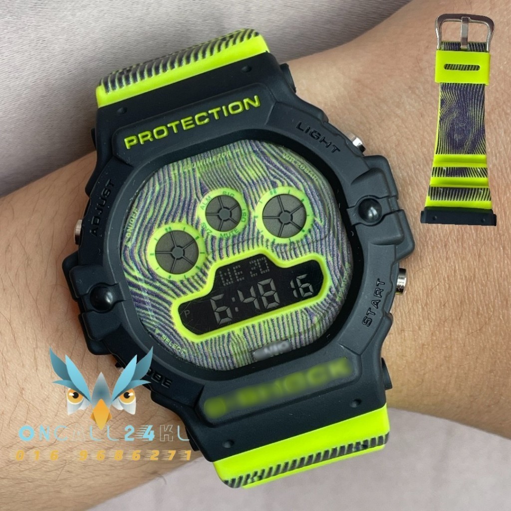 GS Tapak Kucing Black Rasta Jam Digital Shock | Shopee Malaysia