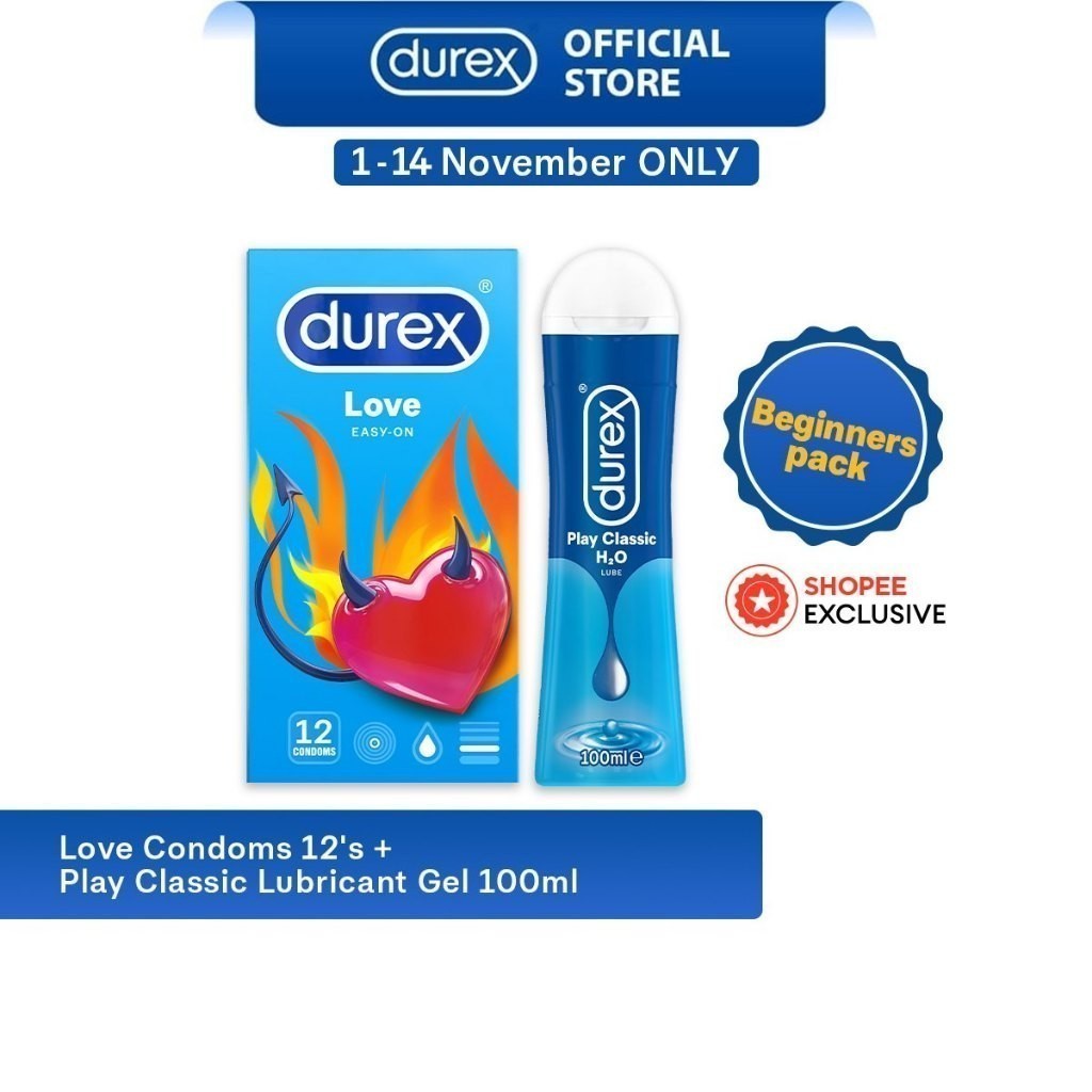 [Bundle of 2] Durex Love Condoms + Durex Play Classic Lube Gentle on Skin | Shopee Malaysia