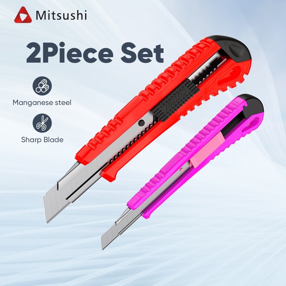 Mitsushi Pisau utiliti Cutter Knife Paper Cut Sharp Blade Heavy Duty ...