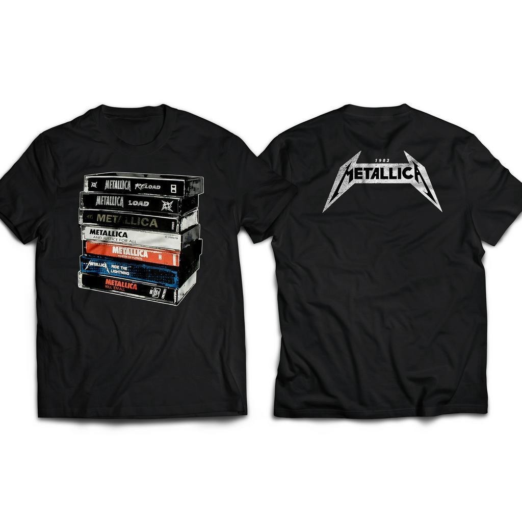 Metallica Cassete Graphic Design Tshirt Baju Lelaki Plus size- 100% ...