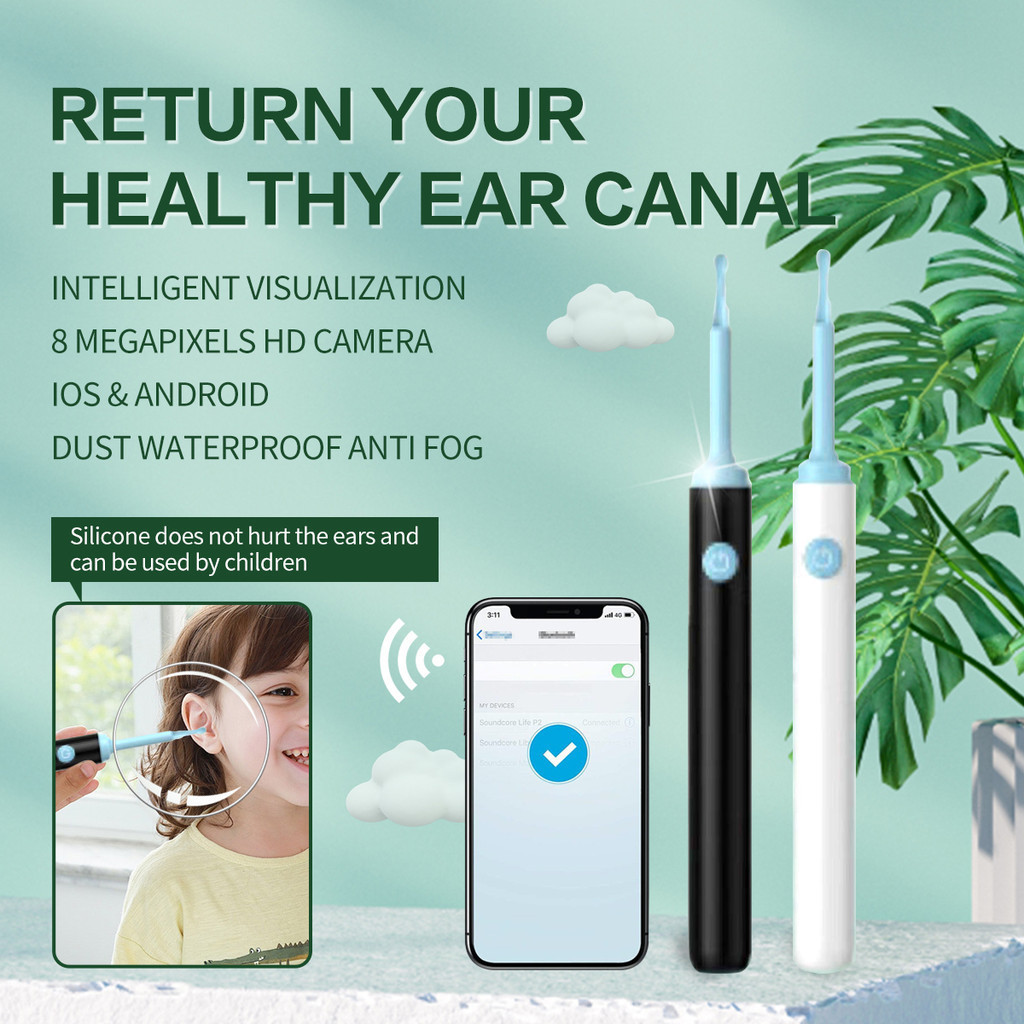 Smart Visual Ear Picker With Camera ear cleaning tool Electric Soft ...