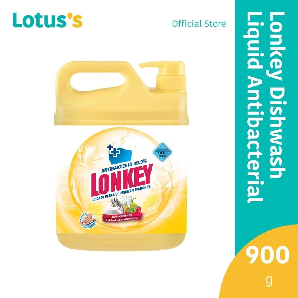 Lonkey Dishwash Liquid Antibacterial 900g | Shopee Malaysia