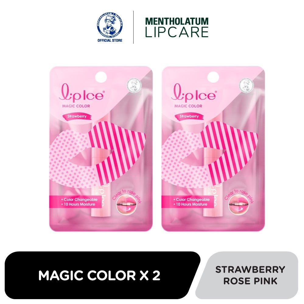 LIPICE MAGIC COLOR STRAWBERRY ( Twin Pack ) | Shopee Malaysia