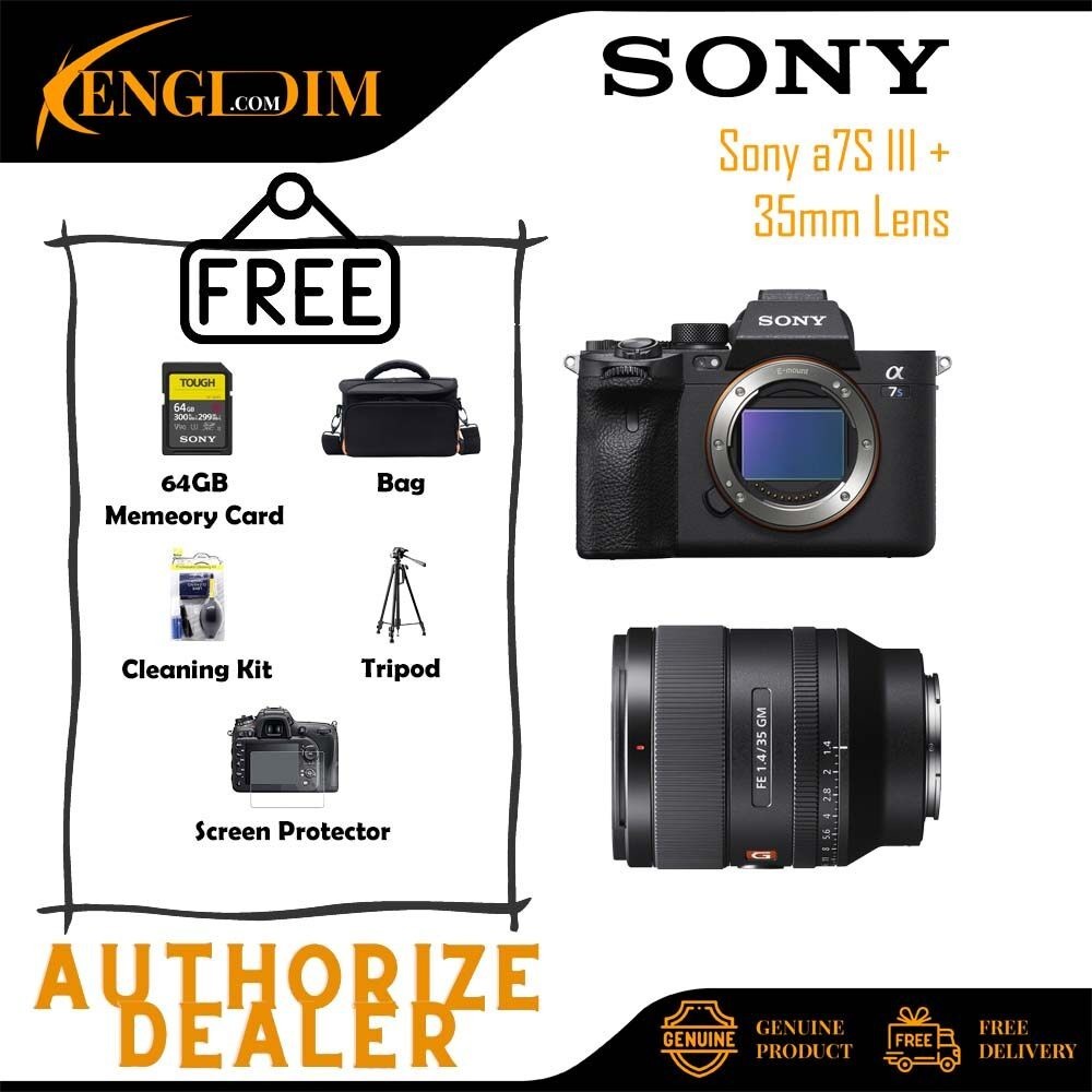 Sony Alpha a7S Mark III A7SIII A7SM3 Mirrorless Digital Camera with FE ...