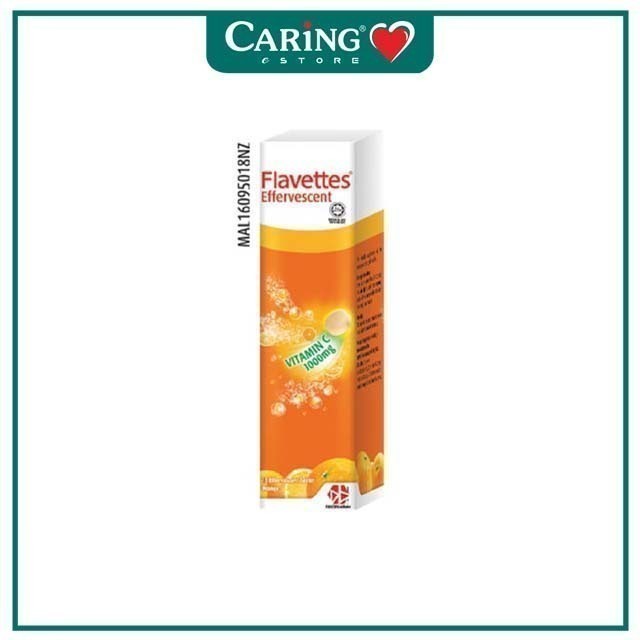 CARING FLAVETTES EFFERVESCENT VIT C (1000G × 15S) | Shopee Malaysia