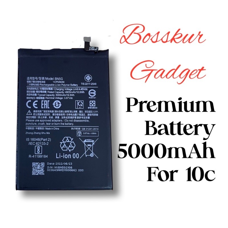 COMPATIBLE FOR REDMI 10C / 10 c BATTERY BATERI REDMI 10c 5000mAh bn5g ...