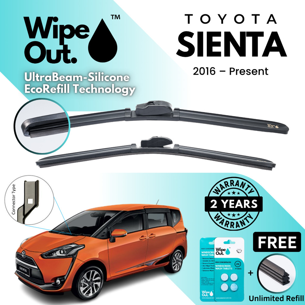 [PREMIER] WipeOut UltraBeam Silicone EcoRefill-Technology Wiper Toyota ...