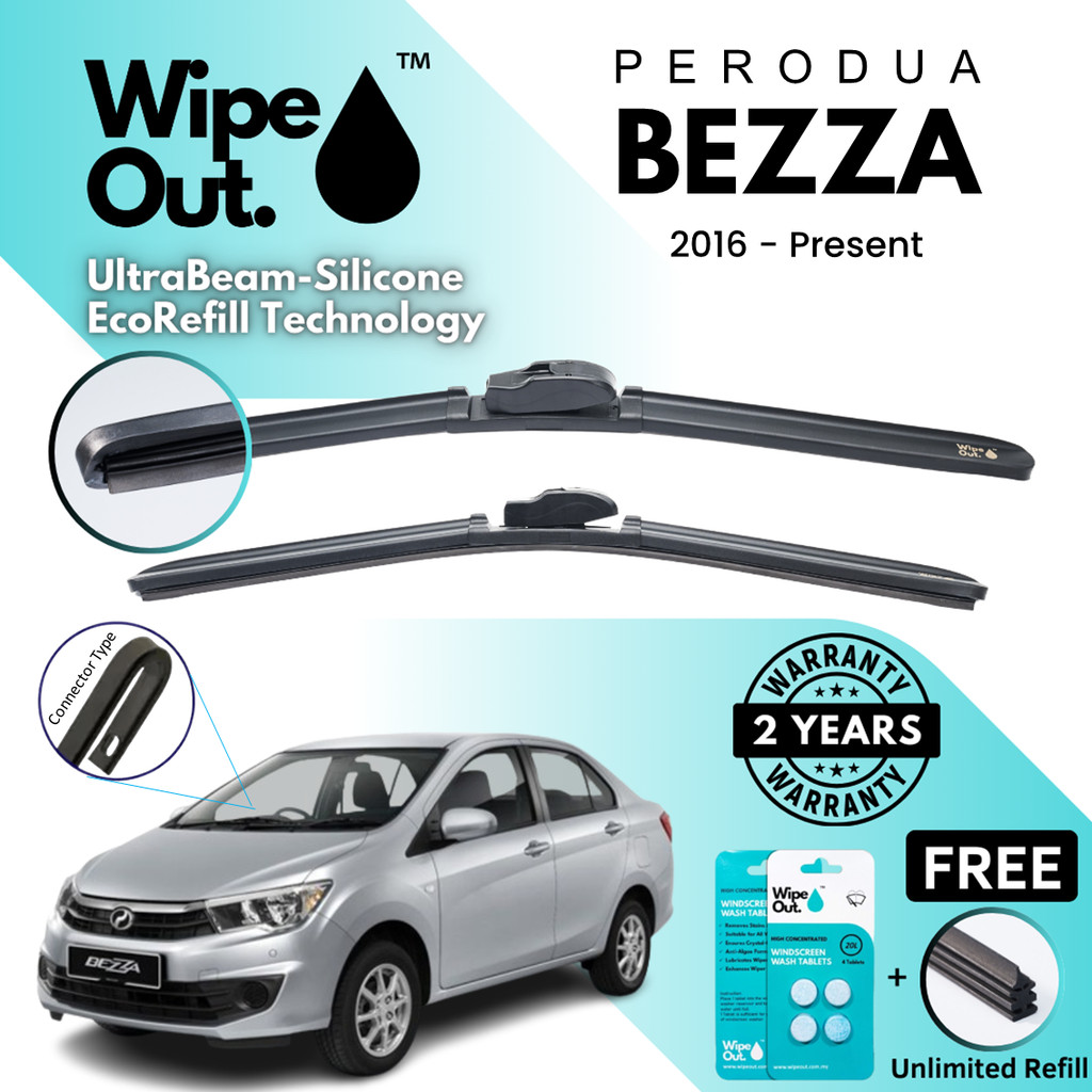 [PREMIER] WipeOut UltraBeam Silicone EcoRefill-Technology Wiper Perodua ...