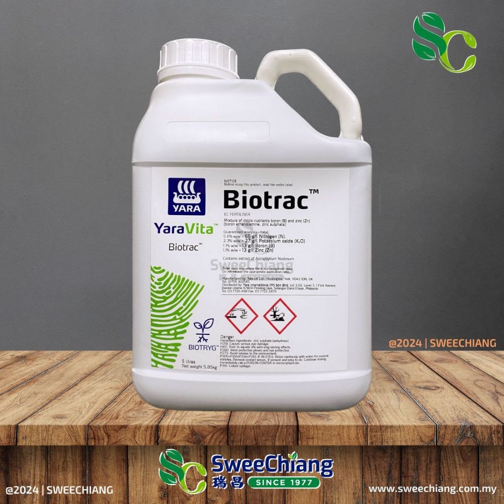 YARA YaraVita Biotrac 5L Biostimulant Seaweed Stress Relieve Fertilizer ...