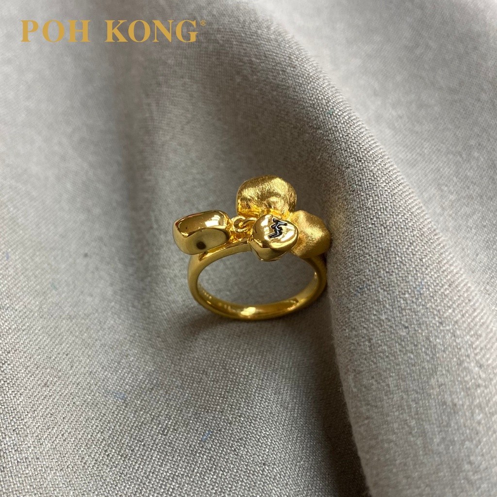 POH KONG 916/22K Gold Tranz Nature Crippled Petals Ring | Shopee Malaysia