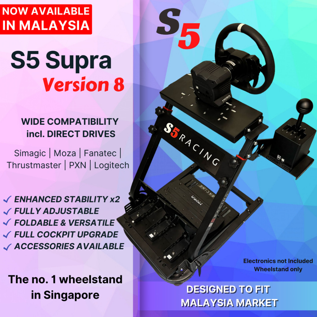 S5 Supra Racing Simulator Wheelstand for Moza Simagic G29 T300 Logitech ...