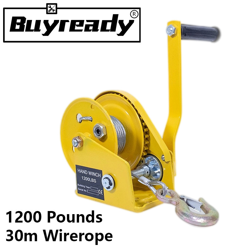 1200 Pounds 30m Wirerope Hand Operated Winch Small Portable Winch ...