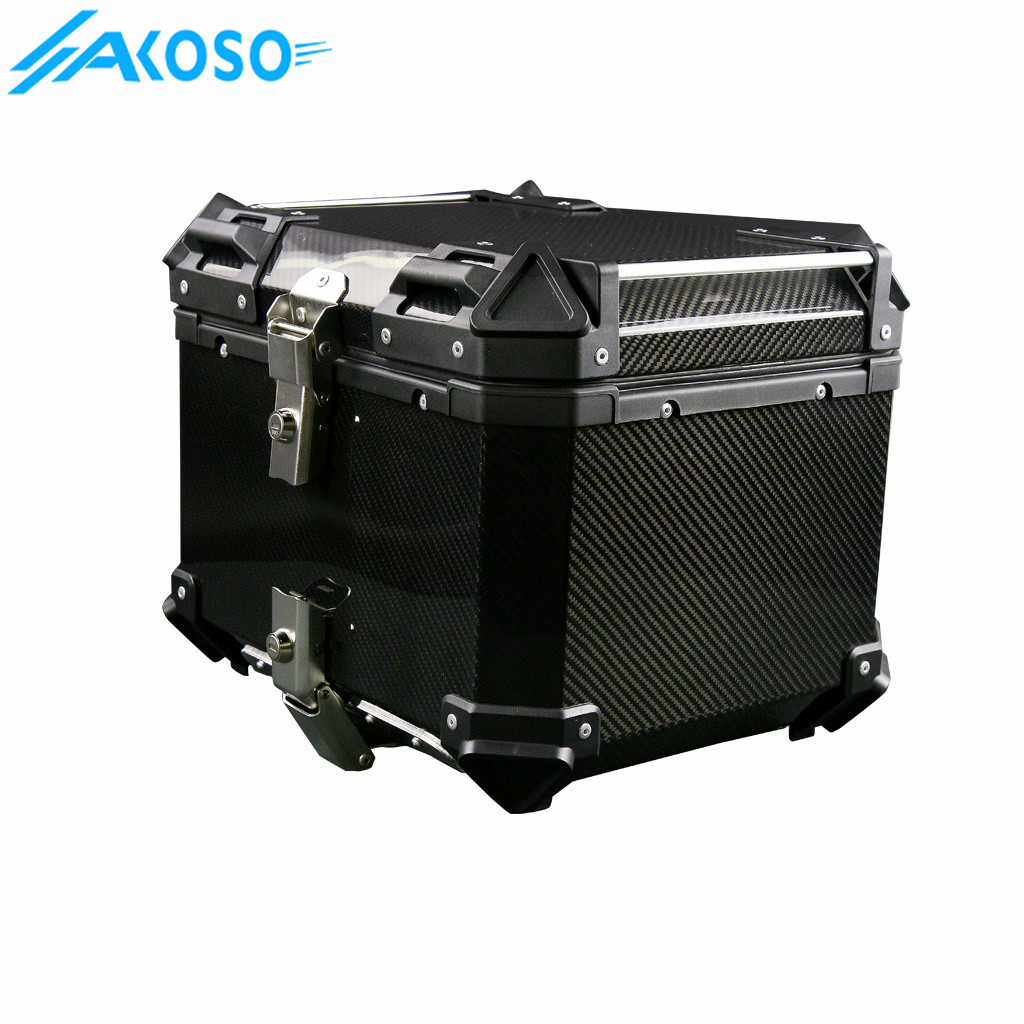 AKOSO Factory 45L Dry Carbon Fiber Top Case Motorcycle Rear Trunk ...