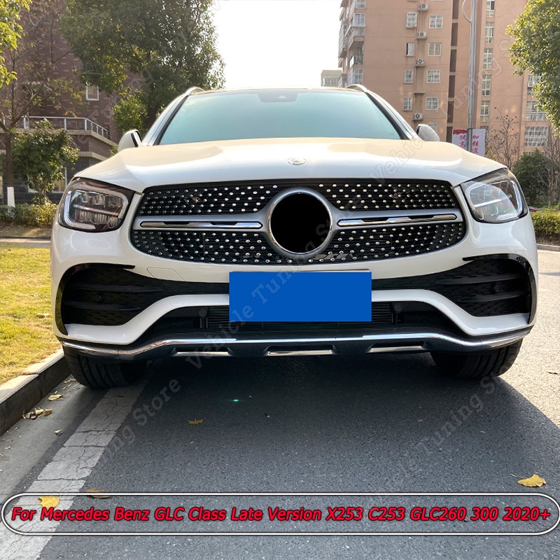 Front Bumper Spoiler Splitter Air Knife Cover Grille Trim For Mercedes Benz GLC Class X253 C253 ...