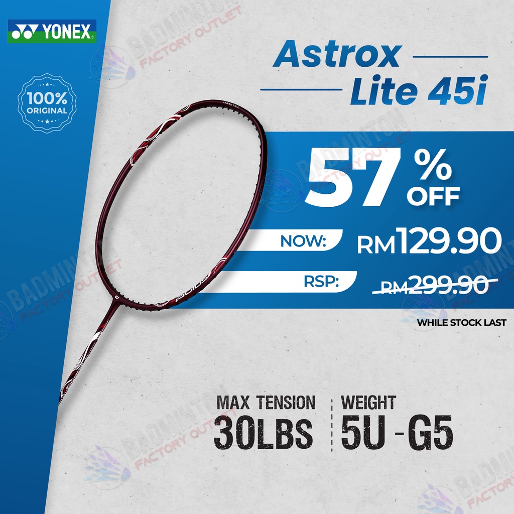 【FRAME ONLY】 YONEX Astrox Lite 45i (Kurenai) Badminton Racket - 5UG5 ...