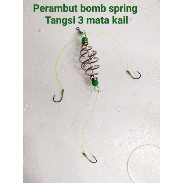 perambut bomb spring Tangsi 3 mata kail /perambut mata boom/ mata bomb ...