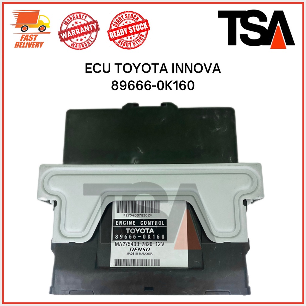 ECU TOYOTA INNOVA - 89666-0K160 ENGINE CONTROL UNIT COMPUTER BOX ...