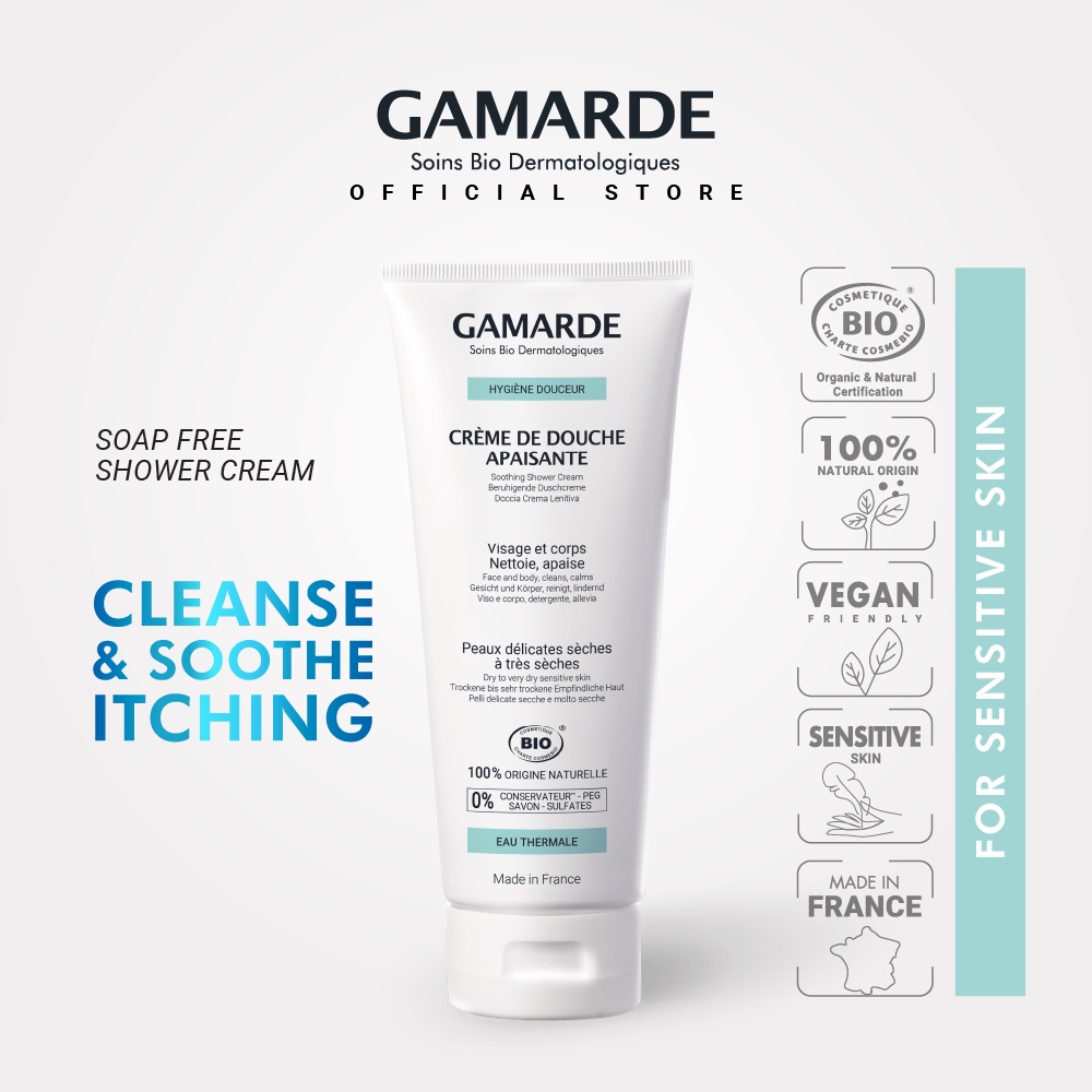 GAMARDE Creme De Douche Apaisante Organic Soap-Free Soothing Shower ...