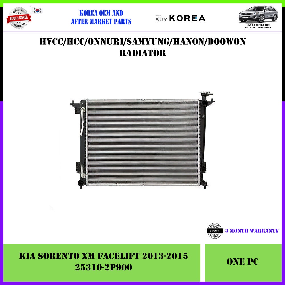 Kia Sorento XM Facelift 2013-2015 Korea Aftermarket Radiator (25310 ...
