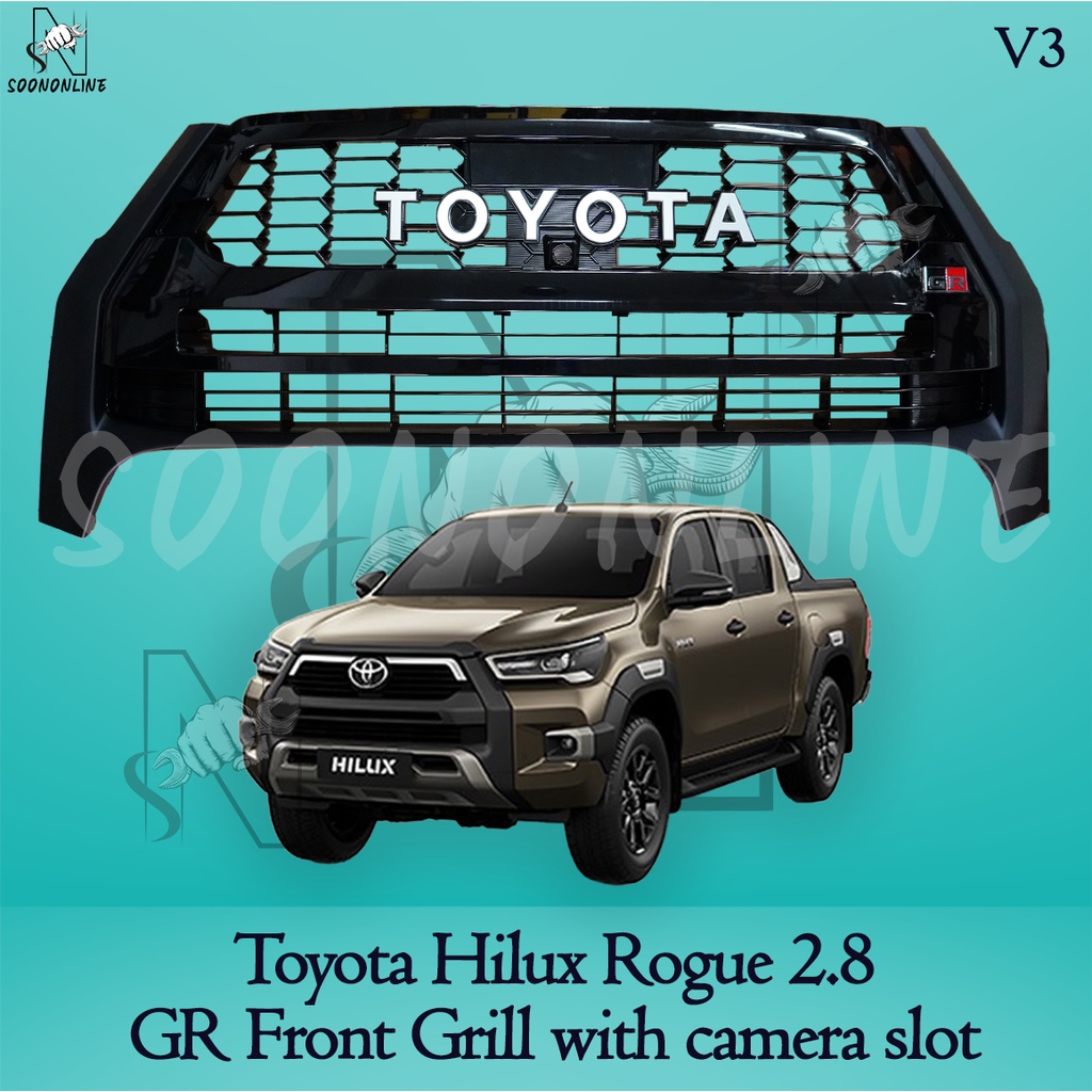 Toyota Hilux Rogue 2.8 GR Front Grill with camera slot V1/ Rogue GR ...