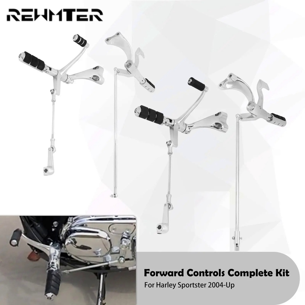Motorcycle Forward Controls Complete Kit Foot Pegs Levers Linkages ...