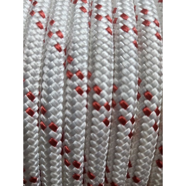 10mm Red White Double Braided Polyester Marine Rope 1 roll 92meters ...