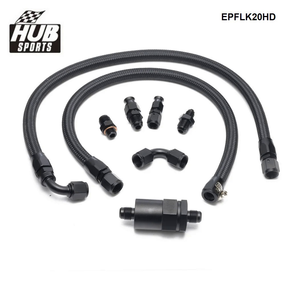 HUB sports K-Swap Center Feed Fuel Line Kit W/ Fuel Filter & AN Adapter ...