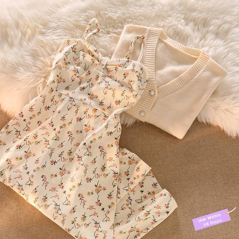 2pcs set knitwear baju perempuan baju wanita korean style Complete set ...