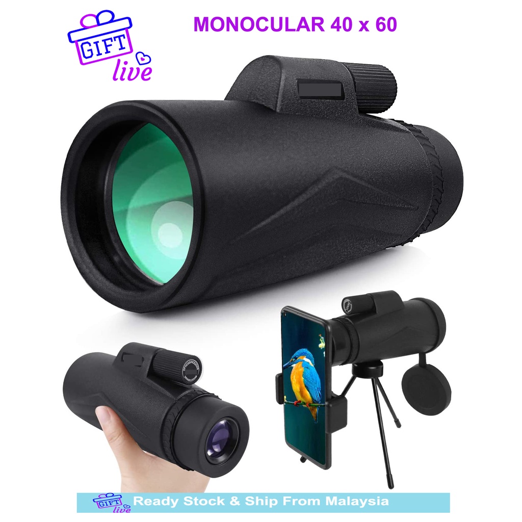 Handheld Telescope 40X60 Monocular Bird Watching Wildlife Hunting ...