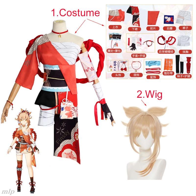 Cos Genshin Impact Naganohara Yoimiya Anime Cosplay Costumes Women ...