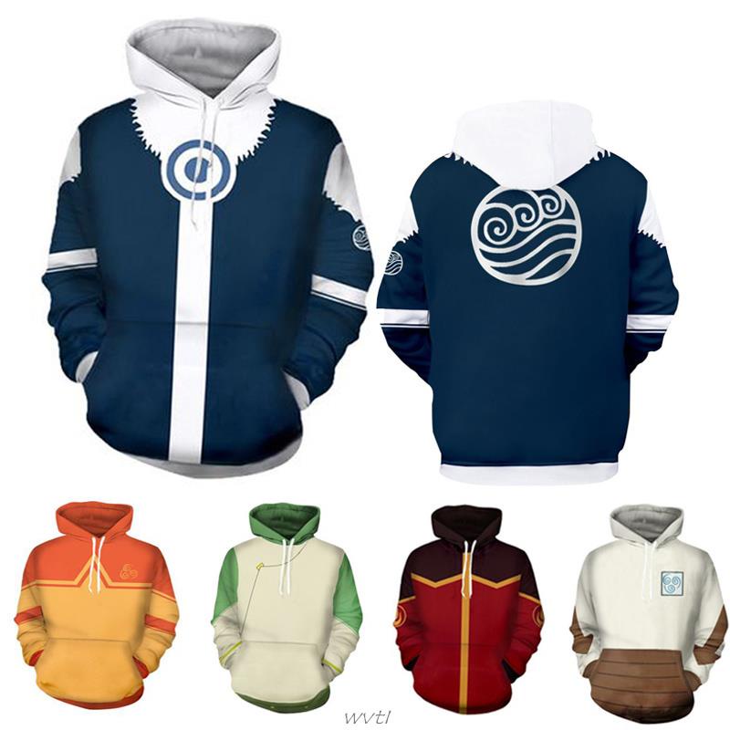 MO Avatar The Last Airbender Cosplay Hoodie Aang TophBeifong Long ...