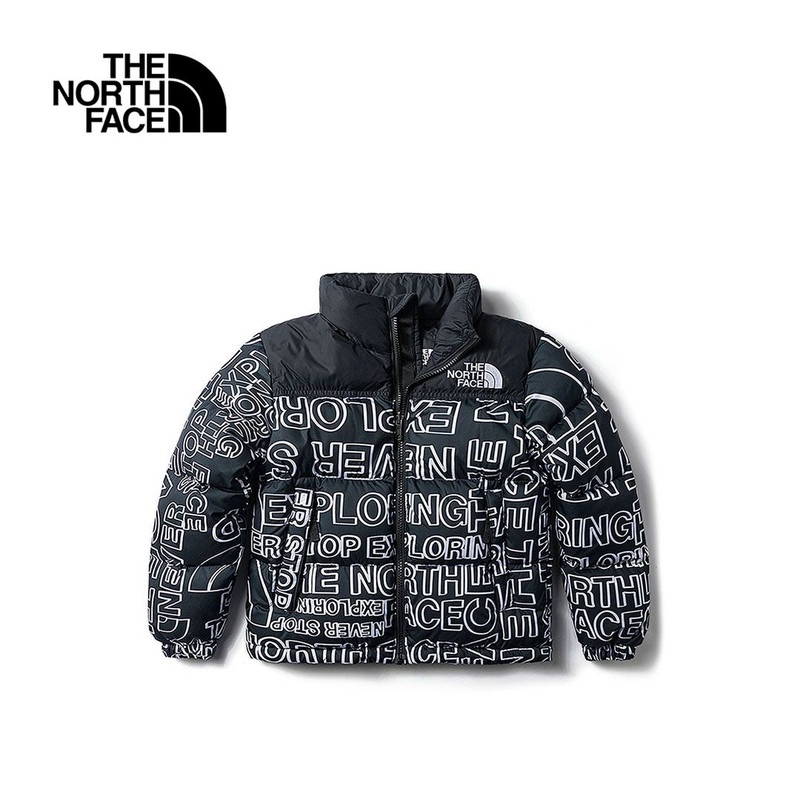 The North Face Teen 1996 Retro Nuptse Jacket TNF Black TNF Marker Logo ...