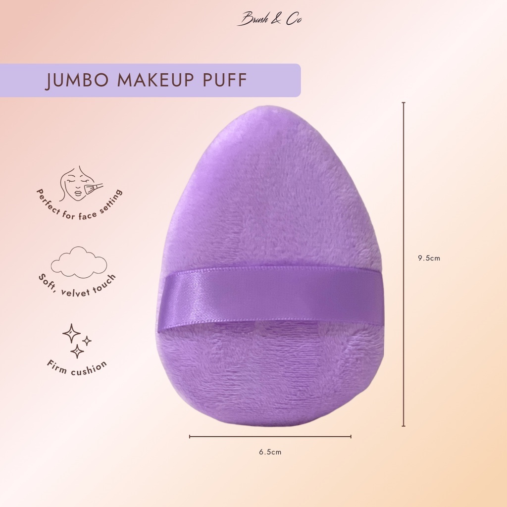 Brush & Co - Jumbo Makeup Puff | Setting Powder Puff | Fluffy Puff ...