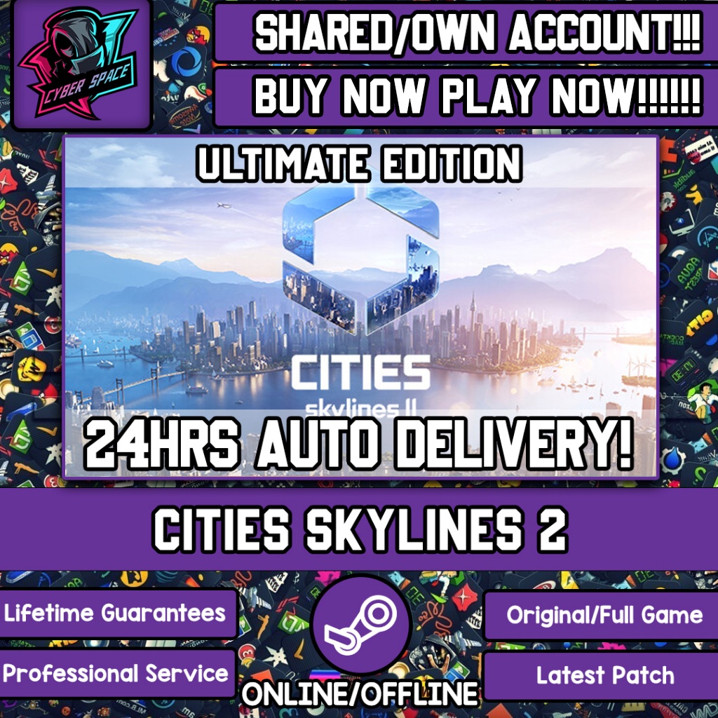 Cities Skylines 2 [Auto Delivery] [Steam Online & Offline] [Full DLC ...