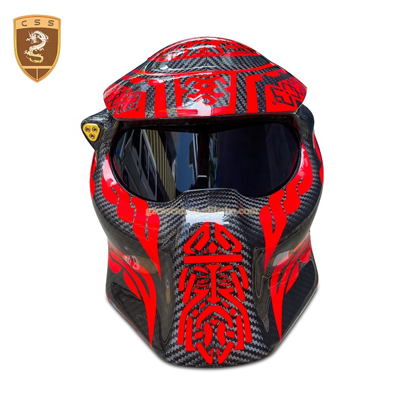 Full Face Real Carbon Fiber Motorcycle Helmet Racing Black Carbon ...