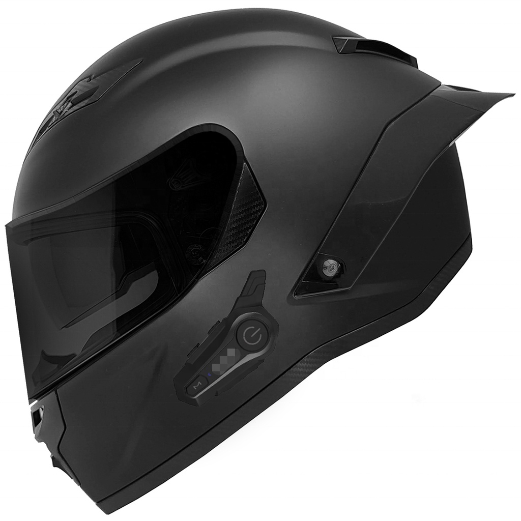 2021 Motorcycle Helmet With Intercom Blue tooth Headset + Smoked Shield ...
