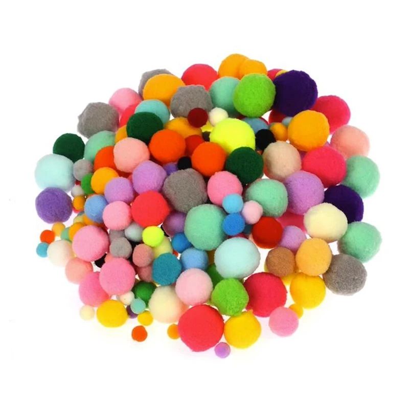 1/2/3cm - Pom poms Mini Fluffy Soft Ball - Kid Toy Wedding Craft Diy ...