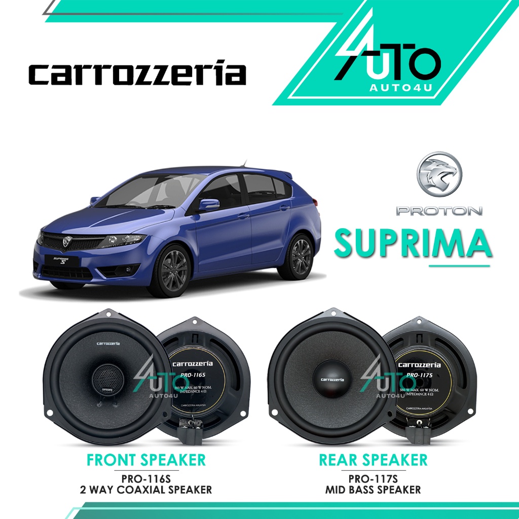 Carrozzeria Speaker Proton Suprima 2013-2019 Plug & Play Car Speaker ...