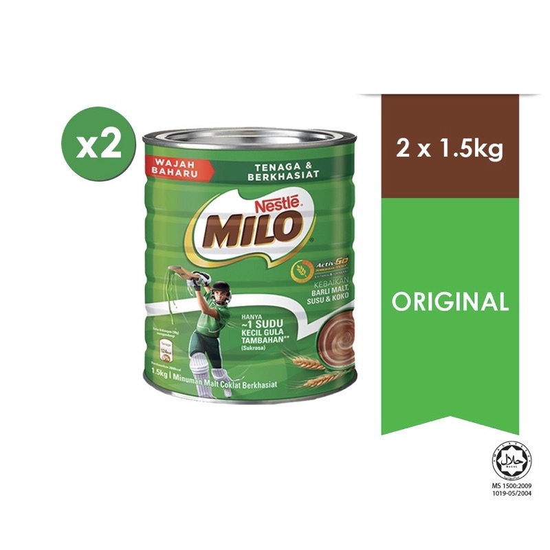 NESTLÉ MILO® CHOCOLATE MALT POWDER (1.5kg x 2 Tins) | Shopee Malaysia