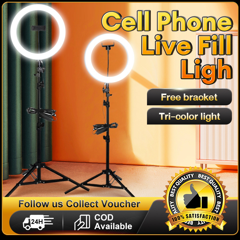 LED Selfie Ring Light with 210cm Tripod Stand Phone Holder Ring Light ...