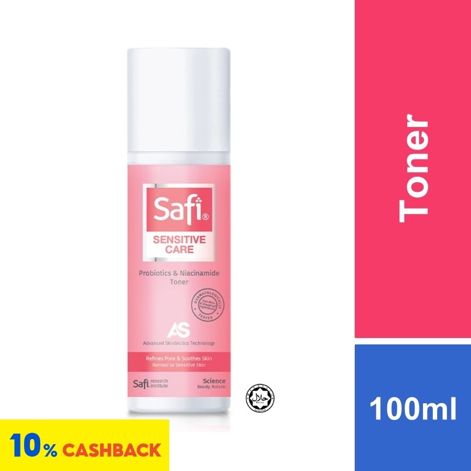 Safi Sensitive Care Probiotics & Niacinamide Toner (100ml) | Shopee ...