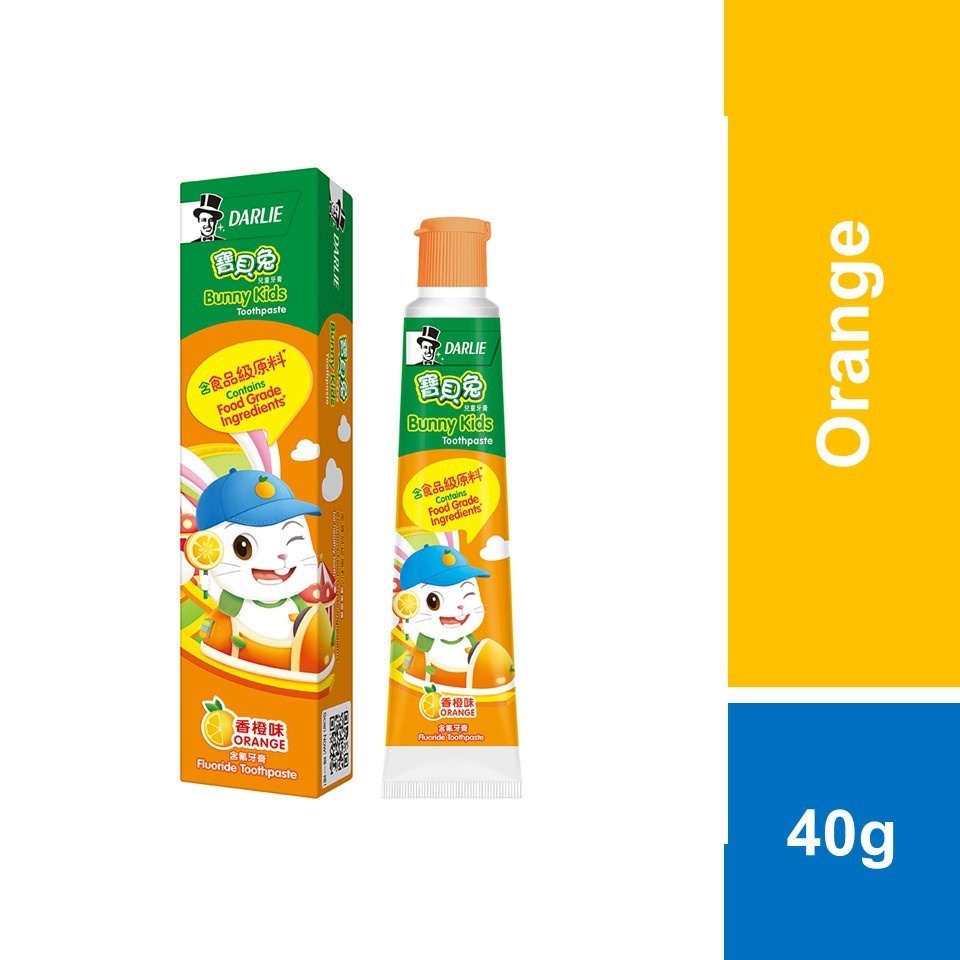 Darlie Bunny Kids Toothpaste Orange (2 Years and Above) 40g | Shopee ...