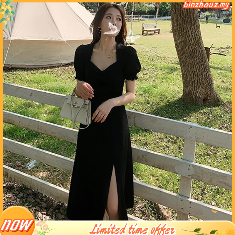 [M-5XL 40-150kg] large size 100kg fat mm dress New Summer dress French Style Square Neck Slimmer ...